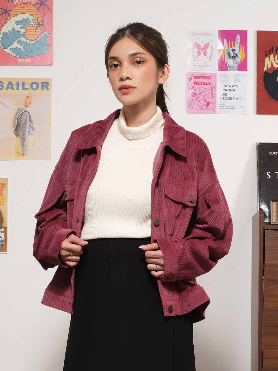 Corduroy Jacket | Mauve – THENBLANK