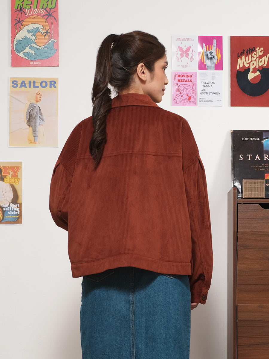 Corduroy Jacket | Rust – THENBLANK